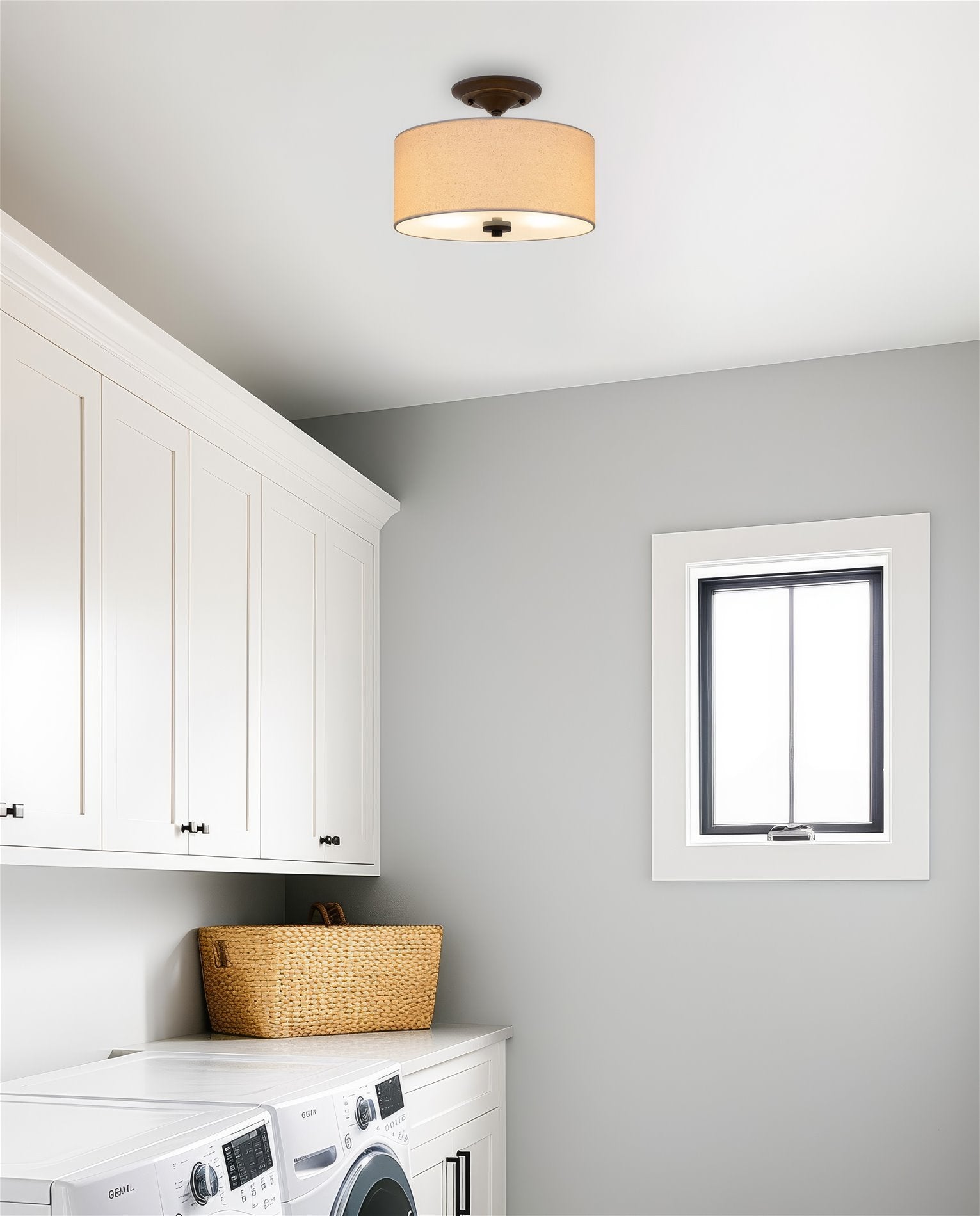 Addison 13" 2-Light Semi-Flush Mount Ceiling Light, Bronze Finish– Kira ...